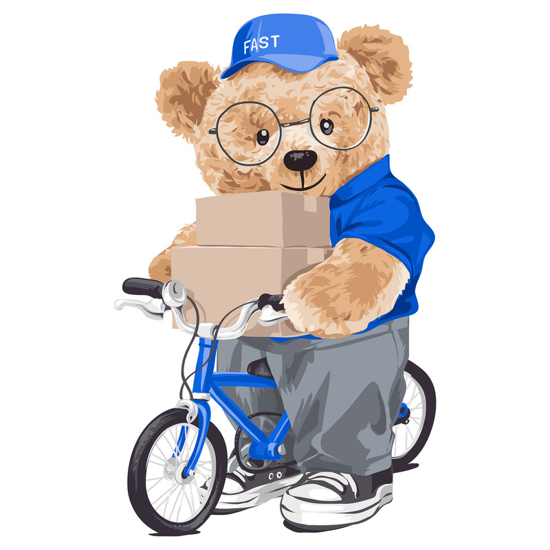 قیمت و خرید استیکر پارچه و لباس مدل dtf طرح تدی کد H15.177 مجموعه 12 عددی