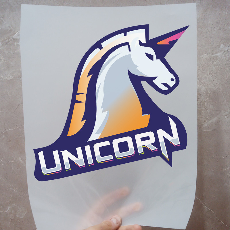 قیمت و خرید استیکر پارچه و لباس مدل dtf طرح یونیکورن کد H20.373 مجموعه 6 عددی