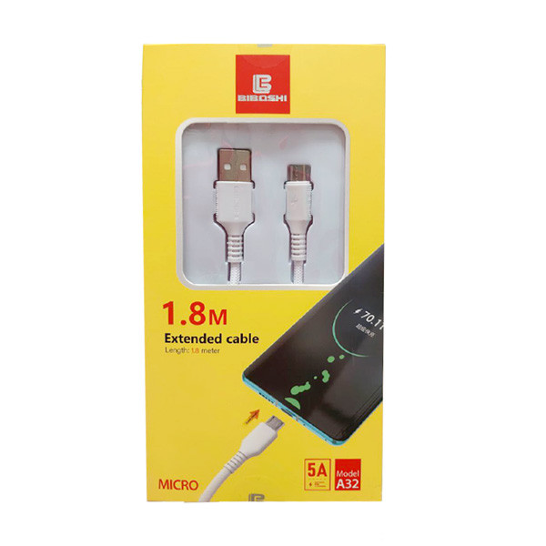 قیمت و خرید کابل تبدیل USB به microUSB بیبوشی مدل A32 طول 1.8 متر