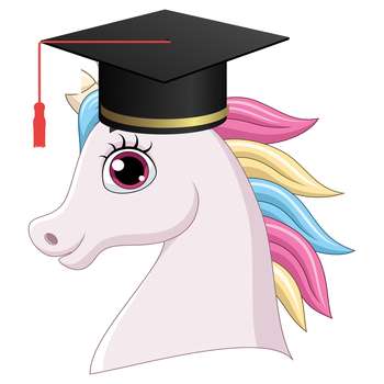 قیمت و خرید استیکر پارچه و لباس مدل dtf طرح یونیکورن کد H15.162 مجموعه 4 عددی