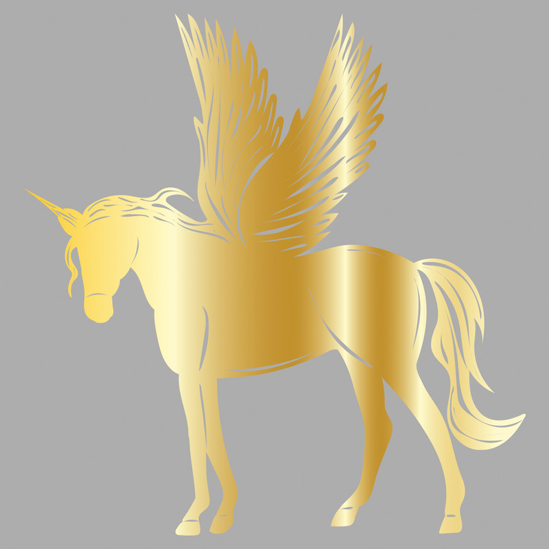 قیمت و خرید استیکر پارچه و لباس مدل dtf طرح یونیکورن کد H15.1135 مجموعه 4 عددی