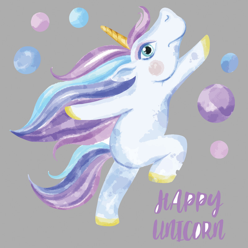 قیمت و خرید استیکر پارچه و لباس مدل dtf طرح یونیکورن کد H20.476 مجموعه 6 عددی