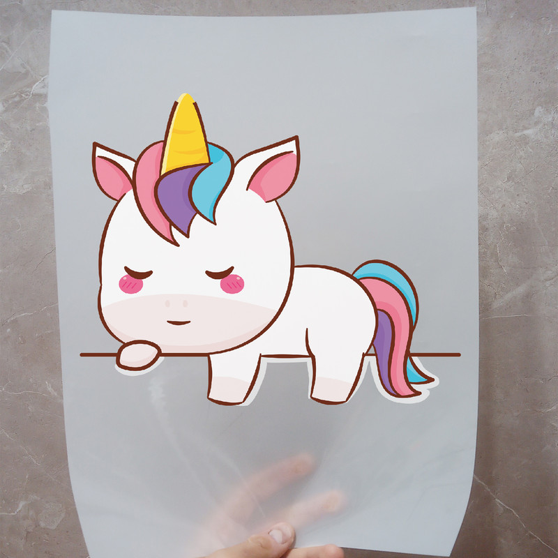 قیمت و خرید استیکر پارچه و لباس مدل dtf طرح یونیکورن کد H20.561 مجموعه 3 عددی