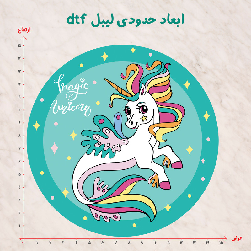 قیمت و خرید استیکر پارچه و لباس مدل dtf طرح یونیکورن کد H15.270 مجموعه 4 عددی