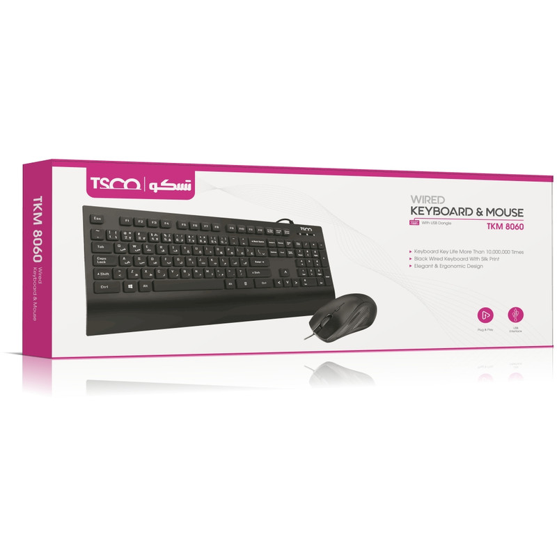 قیمت و خرید کیبورد و ماوس تسکو مدل TKM 8060