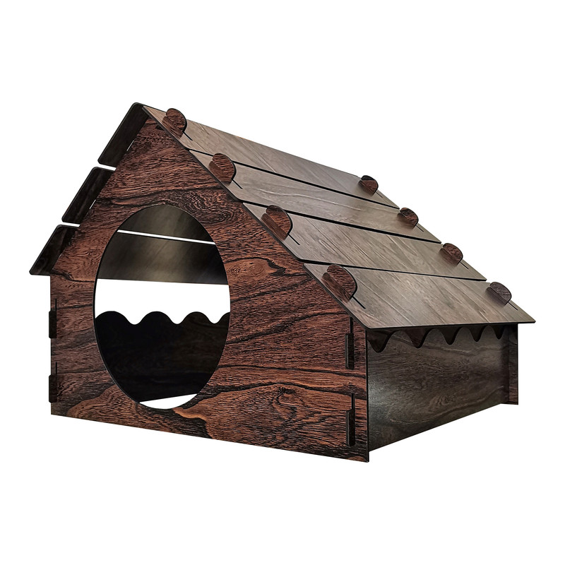 قیمت و خرید جای خواب سگ و گربه مدل لانه چوبی کد B95