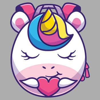 قیمت و خرید استیکر پارچه و لباس مدل dtf طرح یونیکورن کد H15.906 مجموعه 4 عددی