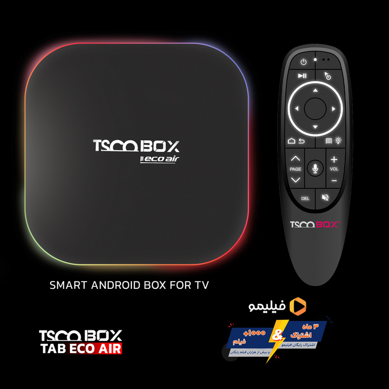 قیمت و خرید اندروید باکس تسکو مدل TAB ECO AIR به همراه ایر ماوس و اشتراک سه ماهه فیلیمو