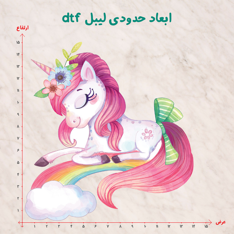 قیمت و خرید استیکر پارچه و لباس مدل dtf طرح یونیکورن کد H15.129 مجموعه 4 عددی