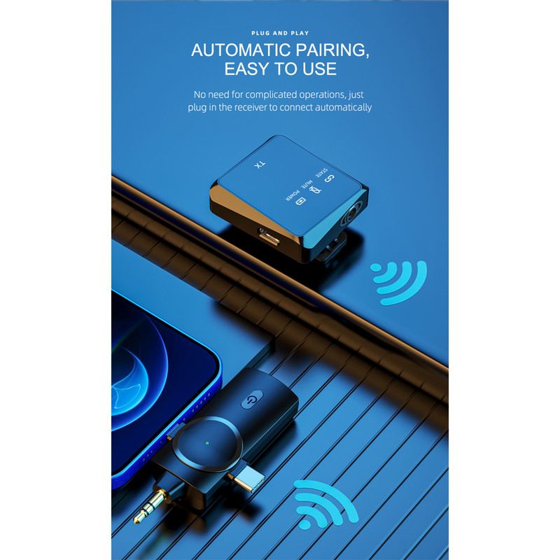 قیمت و خرید ست میکروفن بی سیم یقه ای مدل AirSky Dual TX