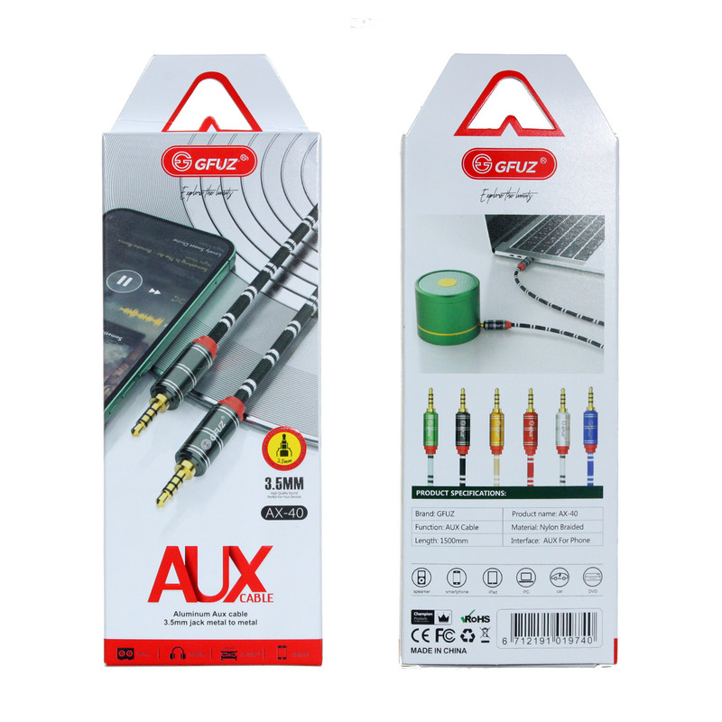 قیمت و خرید کابل AUX جی فوز مدل AX-40 طول 1.5 متر