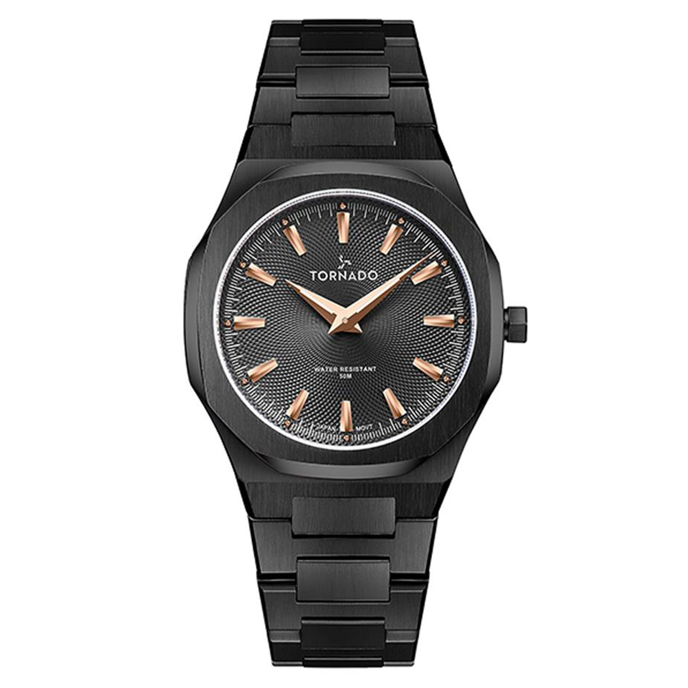 ساعت مچی عقربه‌ای مردانه تورنادو مدل T21003-BBBBK - چیدمان