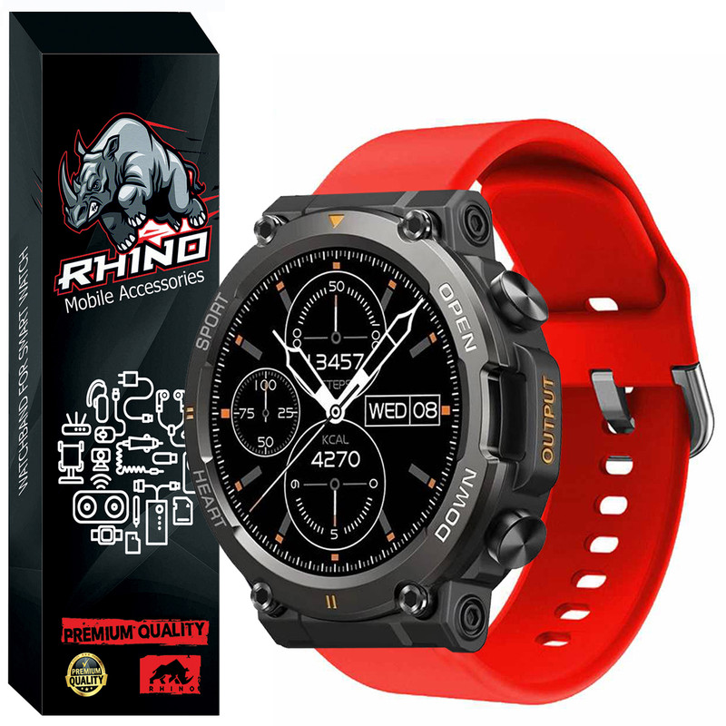 قیمت و خرید بند راینو مدل Silic-SQ مناسب برای ساعت هوشمند اسمارت واچ K59 Pro - 2024