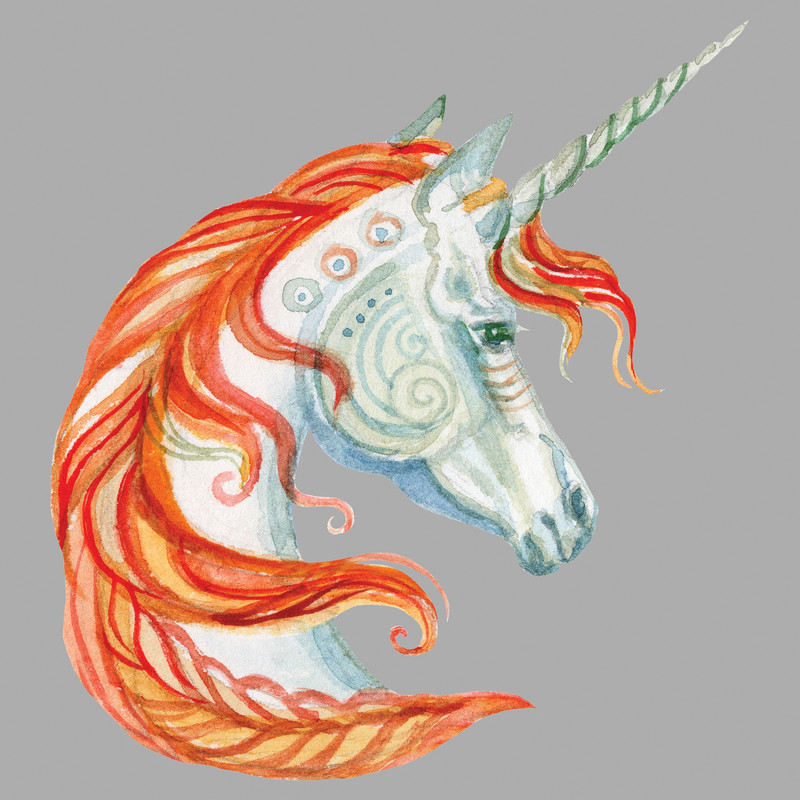 قیمت و خرید استیکر پارچه و لباس مدل dtf طرح یونیکورن کد H20.549 مجموعه 6 عددی