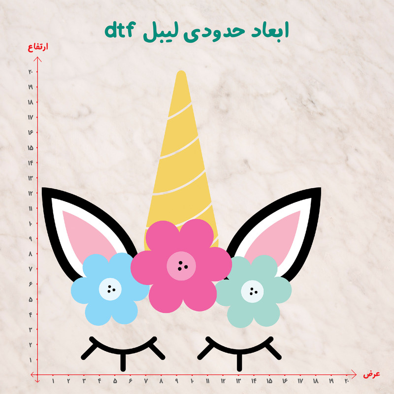 قیمت و خرید استیکر پارچه و لباس مدل dtf طرح یونیکورن کد H20.21 مجموعه 6 عددی