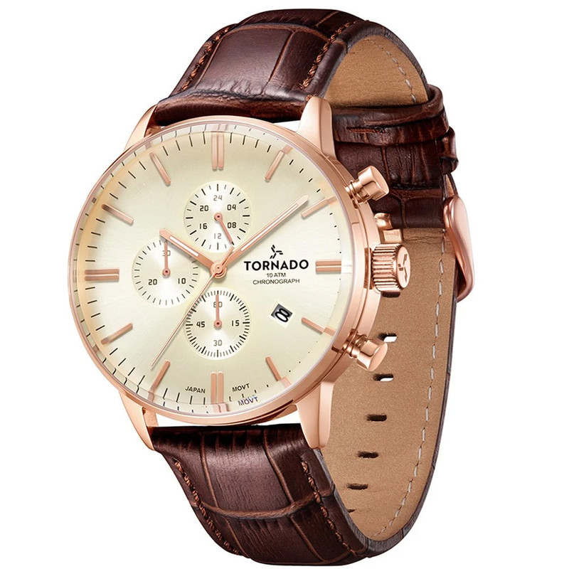 قیمت و خرید ساعت مچی عقربه‌ای مردانه تورنادو مدل T6102-RLDI