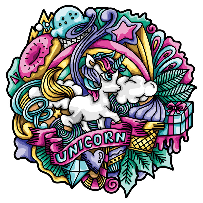 مشخصات، قیمت و خرید استیکر پارچه و لباس مدل dtf طرح یونیکورن کد H20.372 مجموعه 6 عددی | دیجی‌کالا