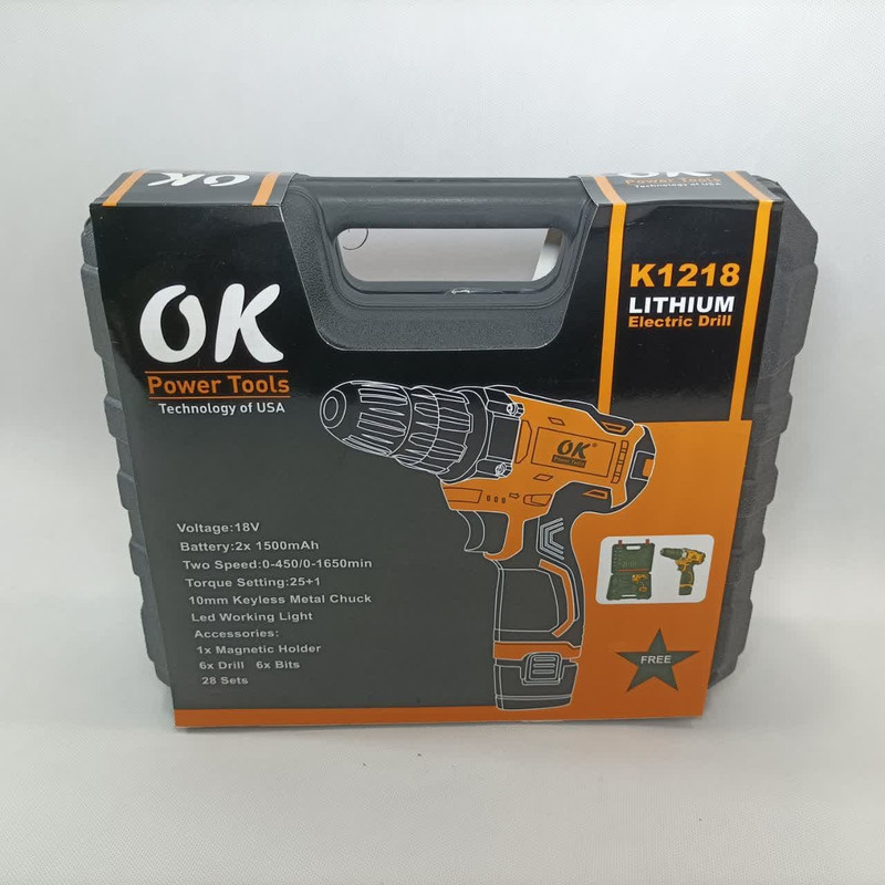 قیمت و خرید مجموعه 24 عددی دریل شارژی اوکی مدل OK-1218-new