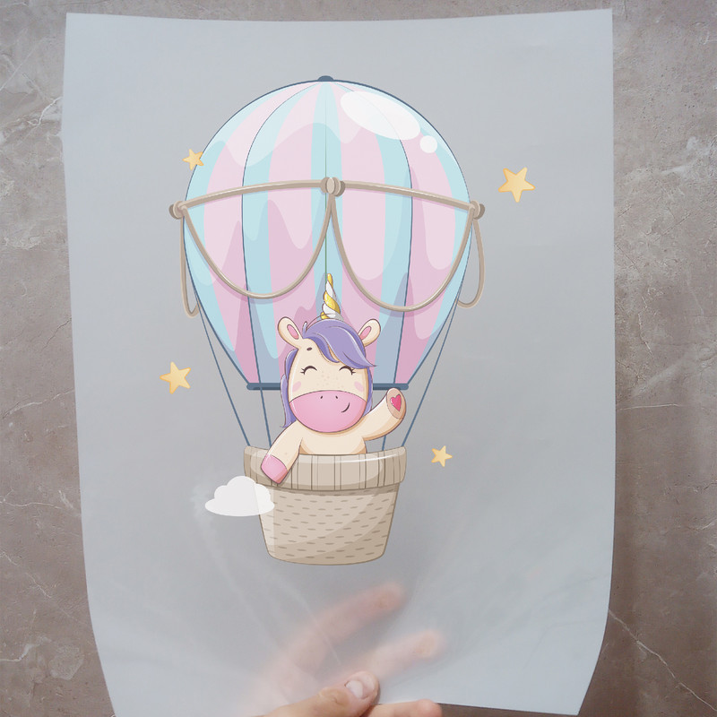 قیمت و خرید استیکر پارچه و لباس مدل dtf طرح یونیکورن کد H15.146 مجموعه 12 عددی