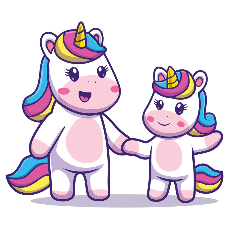 قیمت و خرید استیکر پارچه و لباس مدل dtf طرح یونیکورن کد H15.910 مجموعه 4 عددی