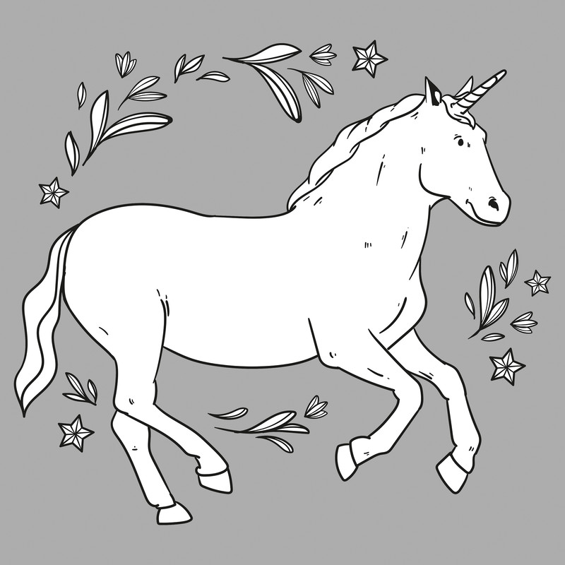 قیمت و خرید استیکر پارچه و لباس مدل dtf طرح یونیکورن کد H15.1095 مجموعه 4 عددی