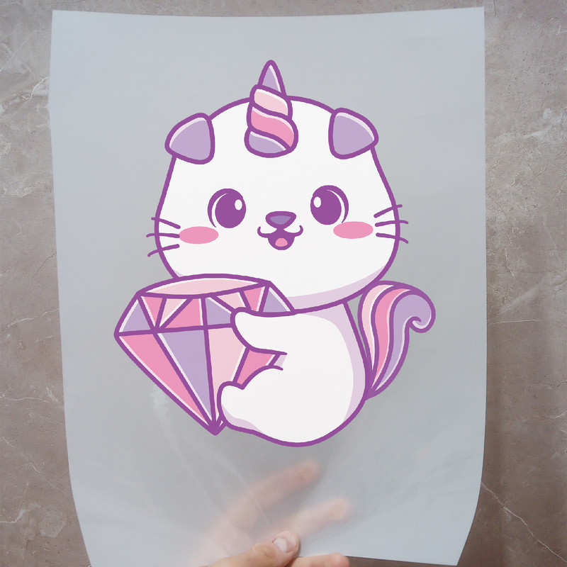 قیمت و خرید استیکر پارچه و لباس مدل dtf طرح یونیکورن کد H20.931 مجموعه 3 عددی