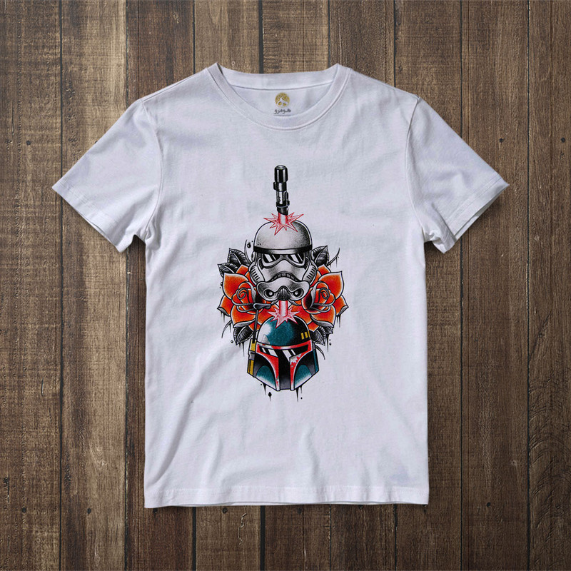 قیمت و خرید تی شرت آستین کوتاه مردانه هومرو مدل TW216 طرح جنگ ستارگان