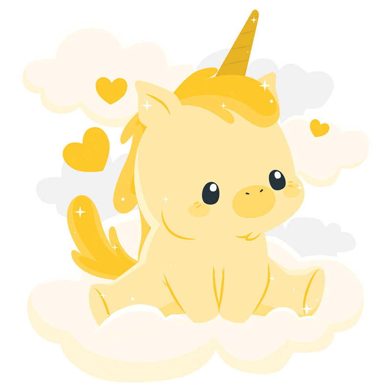 قیمت و خرید استیکر پارچه و لباس مدل dtf طرح یونیکورن کد H20.433 مجموعه 6 عددی