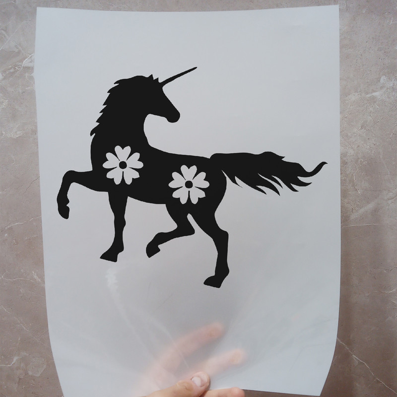 قیمت و خرید استیکر پارچه و لباس مدل dtf طرح یونیکورن کد H20.1244 مجموعه 3 عددی