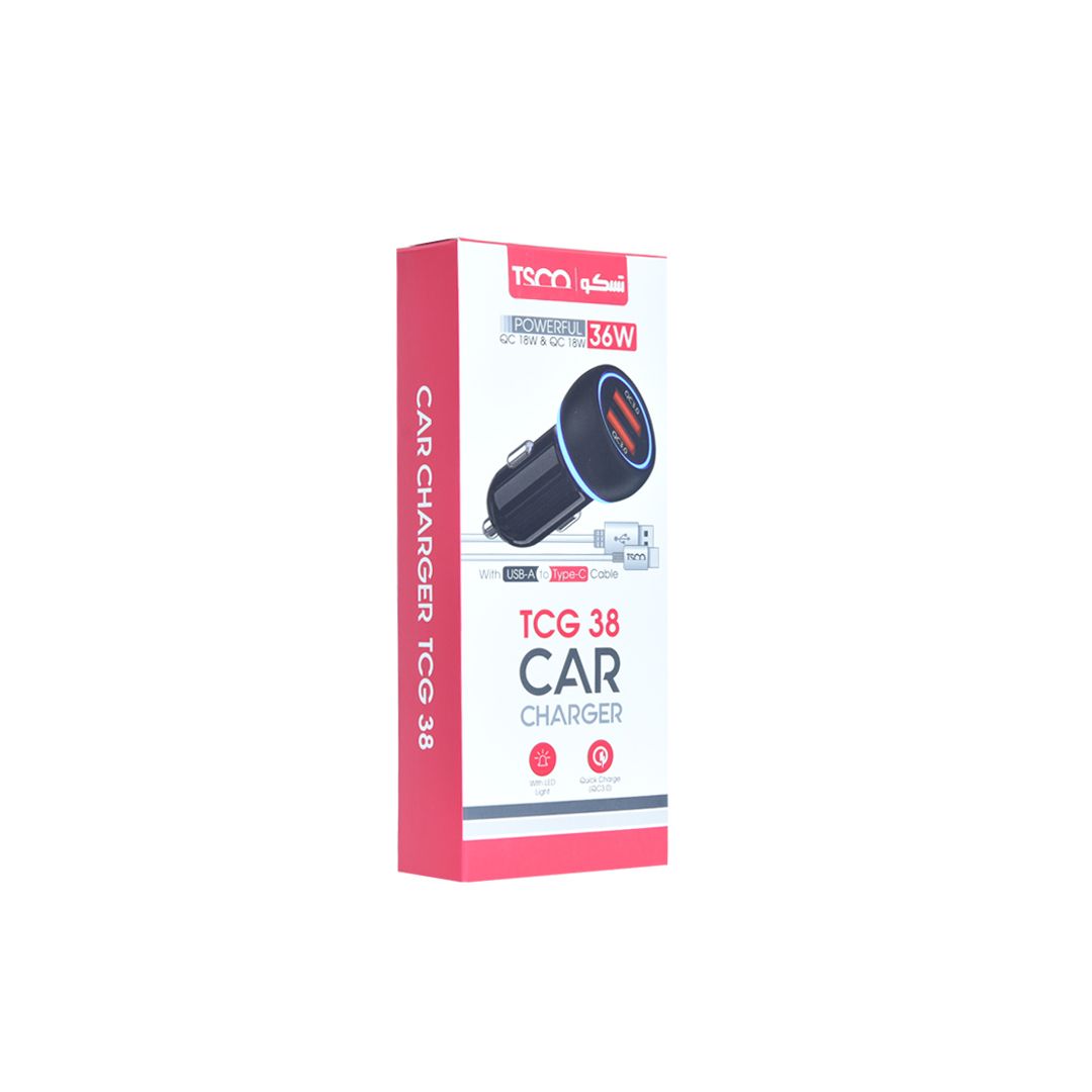 قیمت و خرید شارژر فندکی 20 وات تسکو مدل TCG 38