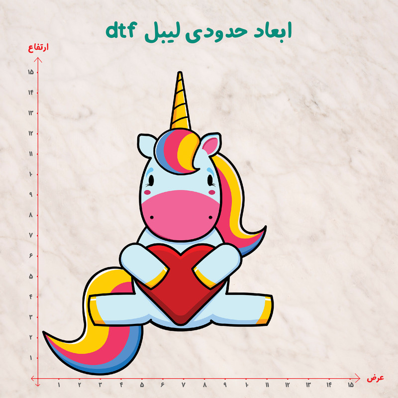 قیمت و خرید استیکر پارچه و لباس مدل dtf طرح یونیکورن کد H15.863 مجموعه 4 عددی
