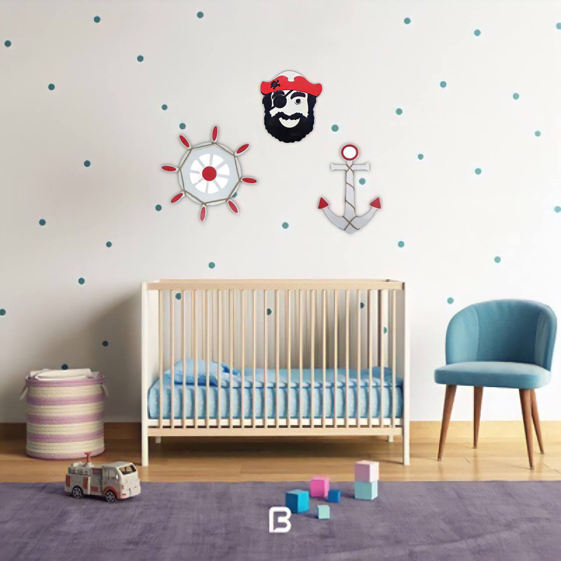 قیمت و خرید دیوار کوب اتاق کودک مدل فرمون کشتی