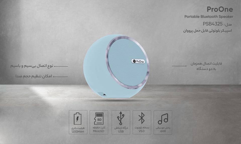 قیمت و خرید اسپیکر بلوتوثی قابل حمل پرووان مدل PSB4325