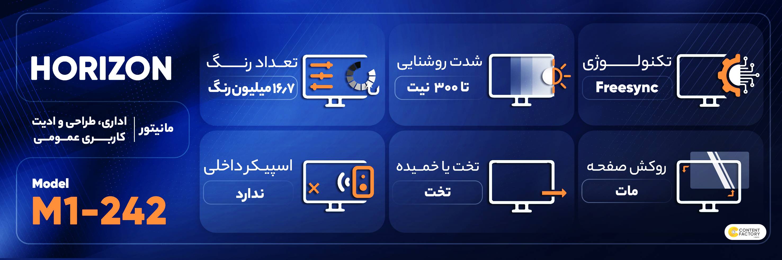 قیمت و خرید مانیتور هورایزن مدل M242-1 سایز 23.8 اینچ